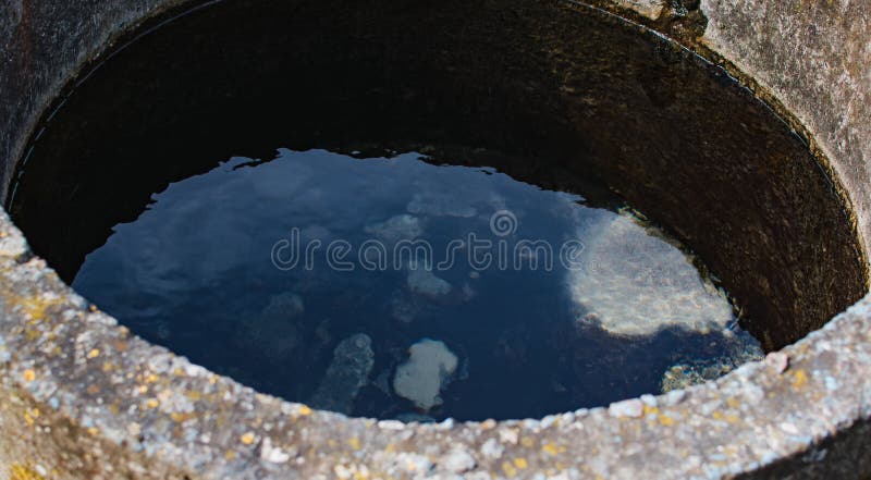 A Small Well with Spring Water Outside the City Stock Image - Image of ...