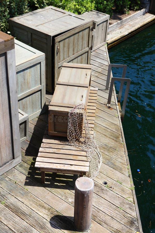 Small wharf in Buffalo stock photo. Image of sunset, peaceful - 26471162