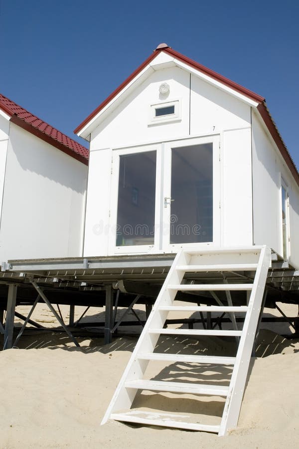 Small white beach house stock image. Image of structure - 2292879