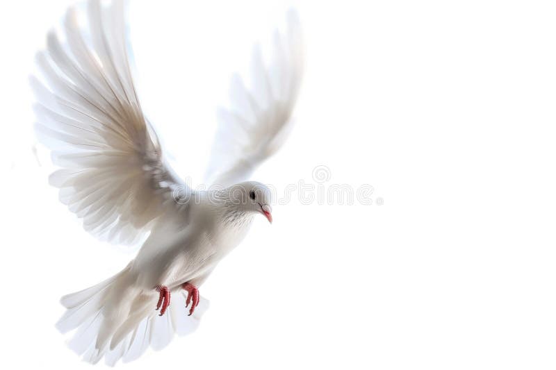 A Small White Bird Soaring through the Sky Stock Photo - Image of ...