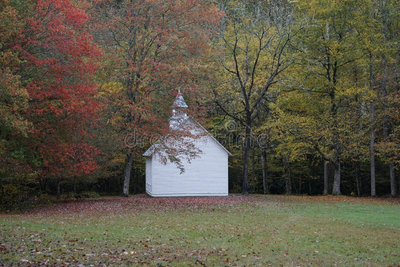 Small White Building by a Forest Stock Image - Image of field, woodland ...
