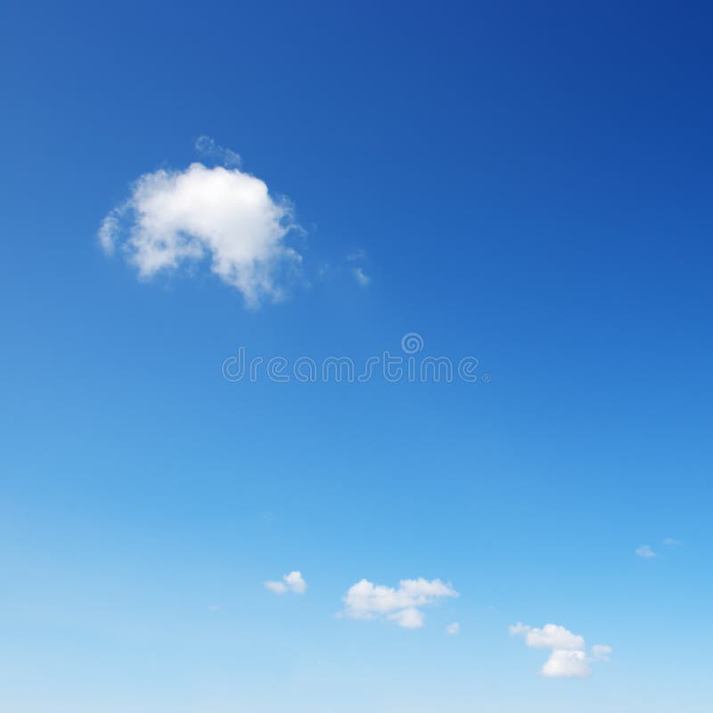 Small White Cloud Against Blue Sky. Stock Photo - Image of heaven ...