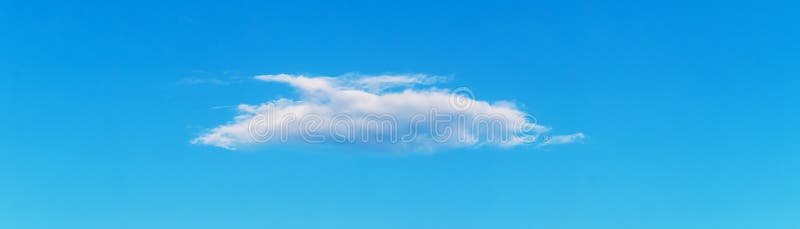 Small White Cloud in the Blue Sky in the Style of Minimalism, Panorama ...