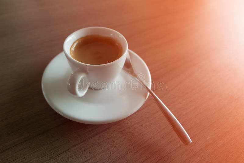 Small White Cup with Espresso. Stock Photo - Image of retro, rest ...