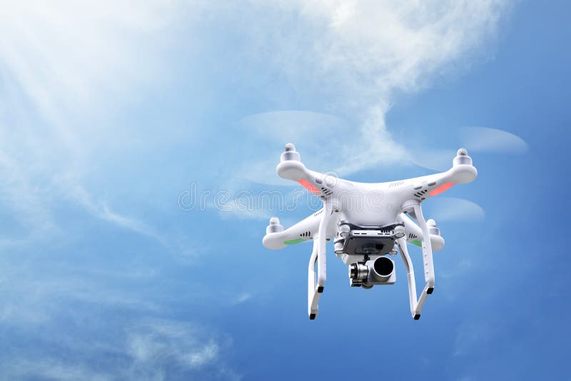 Small white drone stock photo. Image of control, hover - 68079788
