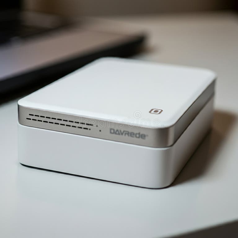 A Small, White Electronic Device with a Square Shape and Rounded Edges ...