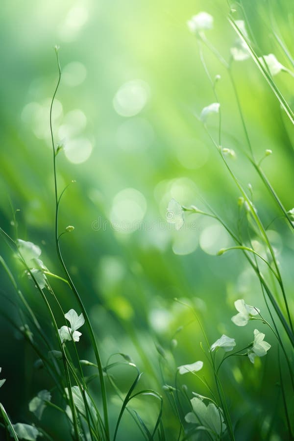 Small White Flower Nature Background Soft Focus Stock Illustration ...