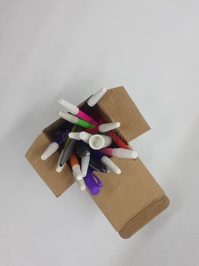 A Small White Foldable Paper Boxes in White Isolation Background Stock ...