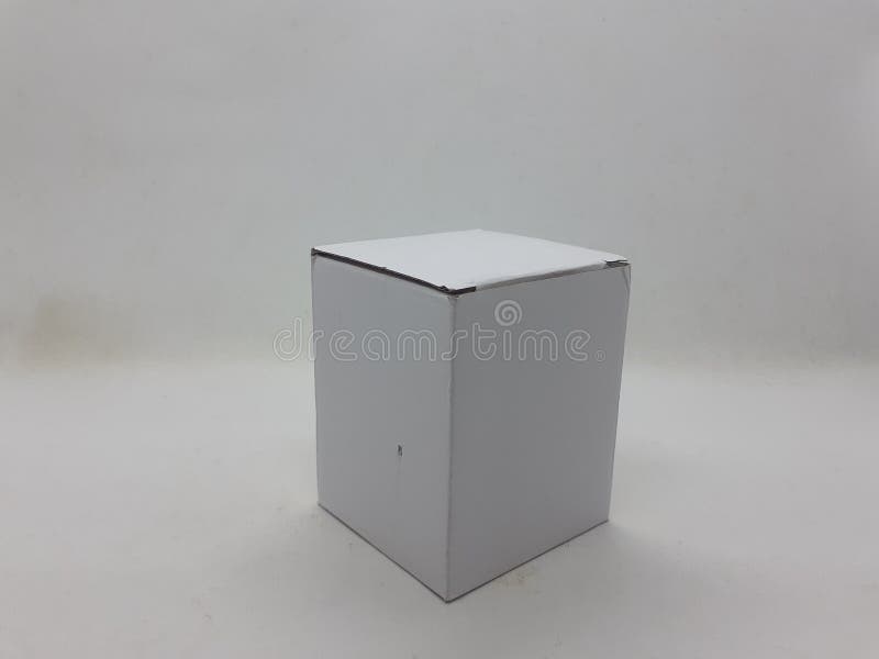 A Small White Foldable Paper Boxes in White Isolation Background Stock ...
