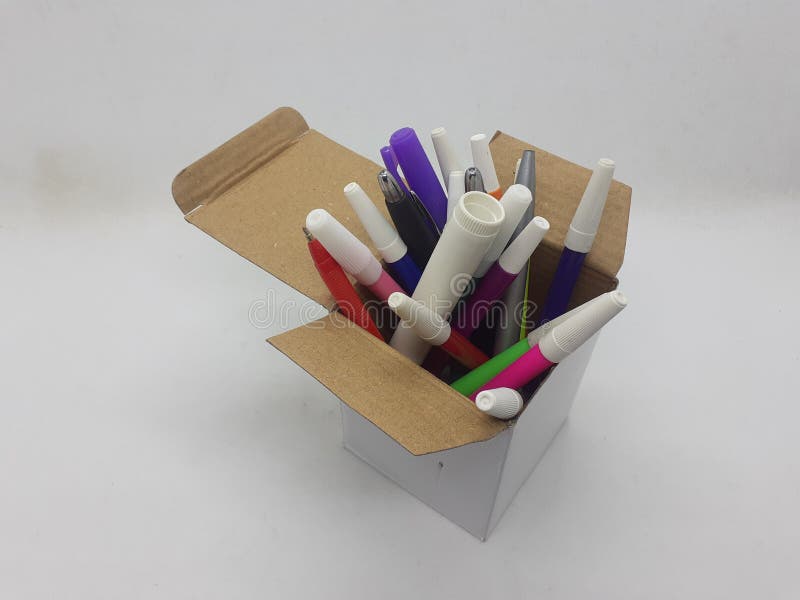 A Small White Foldable Paper Boxes in White Isolation Background Stock ...