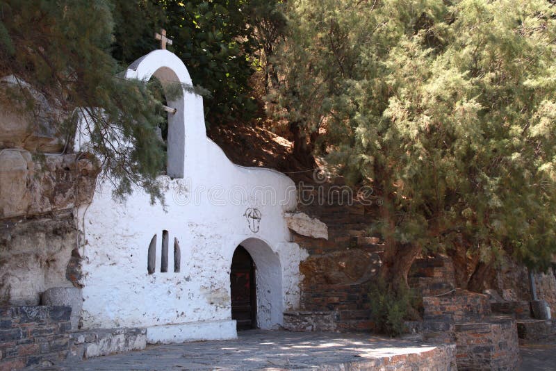 Small White Greek Orthodox Church Stock Image - Image of greek, chapel ...