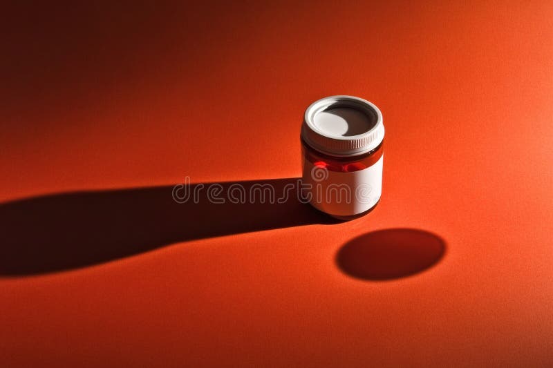 Bright Jar Casting Shadows in Warm Light. Generative AI Stock ...