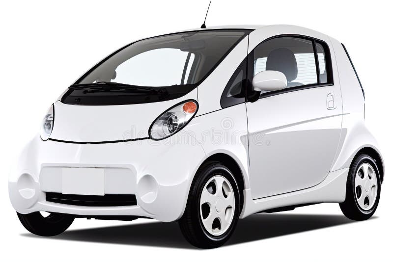 White Micro Car Vehicle Isolated on White Background, Generative AI ...