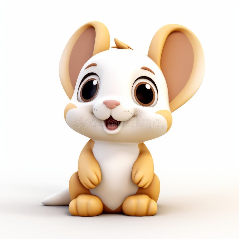 Cute Mouse Smiling in Zbrush Style - 32k Uhd 3d Render Stock ...