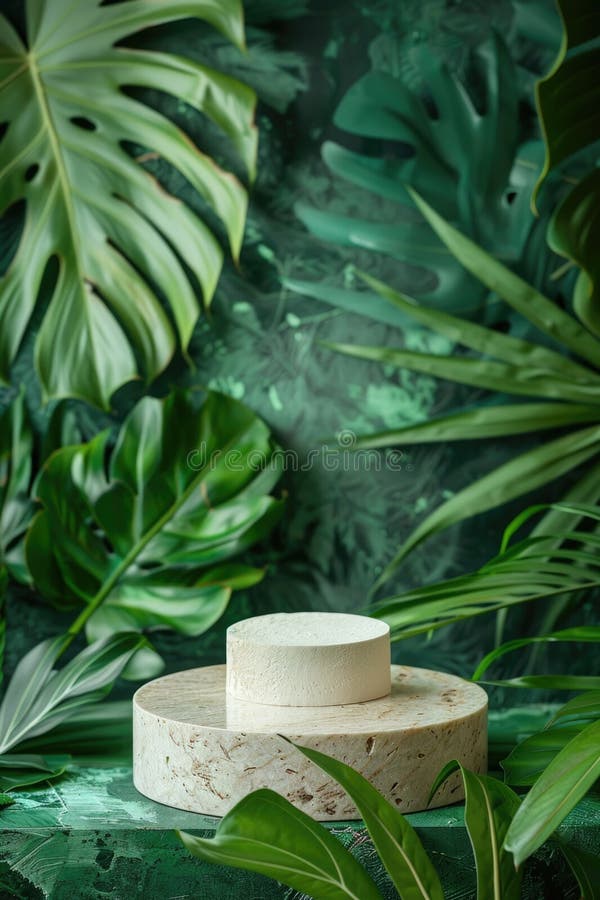 A Small White Object Sits on a Green Surface in Front of a Lush Green ...