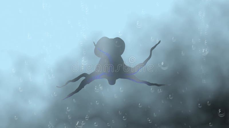 Small White Octopus Swimming in the Depths Stock Video - Video of ...