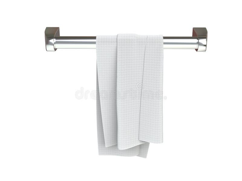 Small White Piece of Dish Cloth on a Cloth Rack Stock Illustration ...