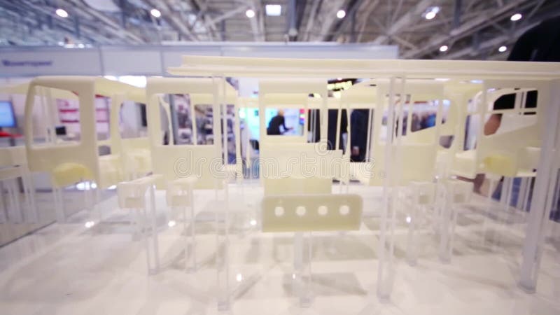 Small White Plastic 3D Model of Modern Bus at Stock Video - Video of ...