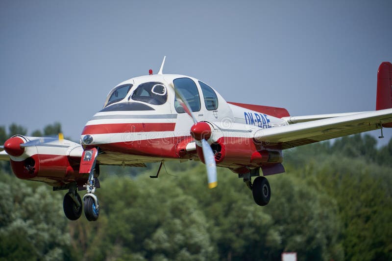 A Twin-engine Propeller Airplane with a Sleek Editorial Photography ...