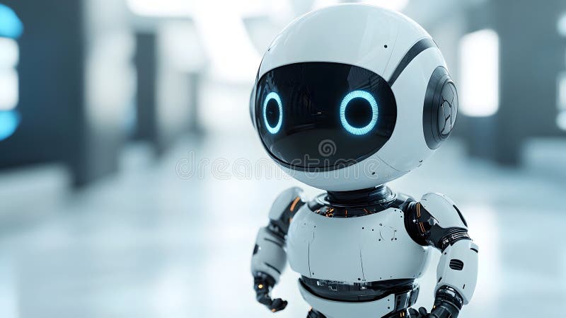 AI Robot Companion stock photo. Image of closeup, graphics - 369465516