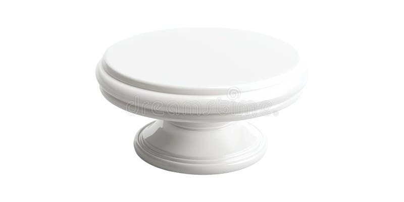 Small White Round Pedestal Isolated on Transparent Background. Stock ...
