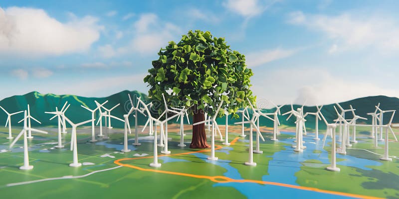 Small White Wind Turbine Models Stock Illustrations – 14 Small White ...