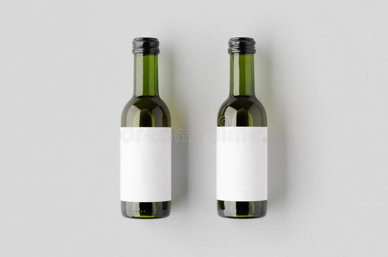 Small White Wine Bottle Mockup. Bordeaux Shape Stock Image - Image of ...