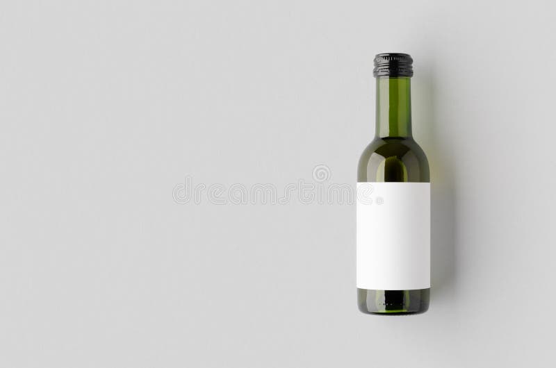 Small White Wine Bottle Mockup. Bordeaux Shape Stock Image - Image of ...