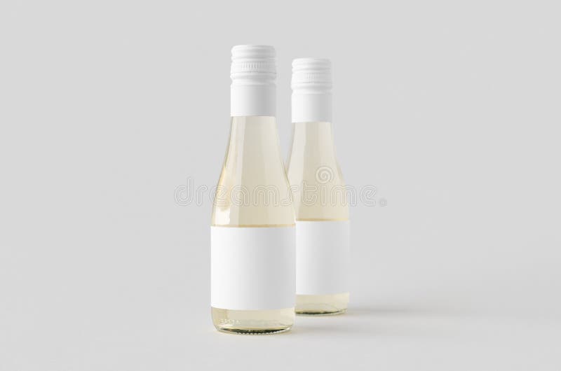 Small White Wine Bottle Mockup. Burgundy, Alsace, Rhone Shape Stock ...