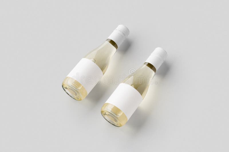 Small White Wine Bottle Mockup. Burgundy, Alsace, Rhone Shape Stock ...