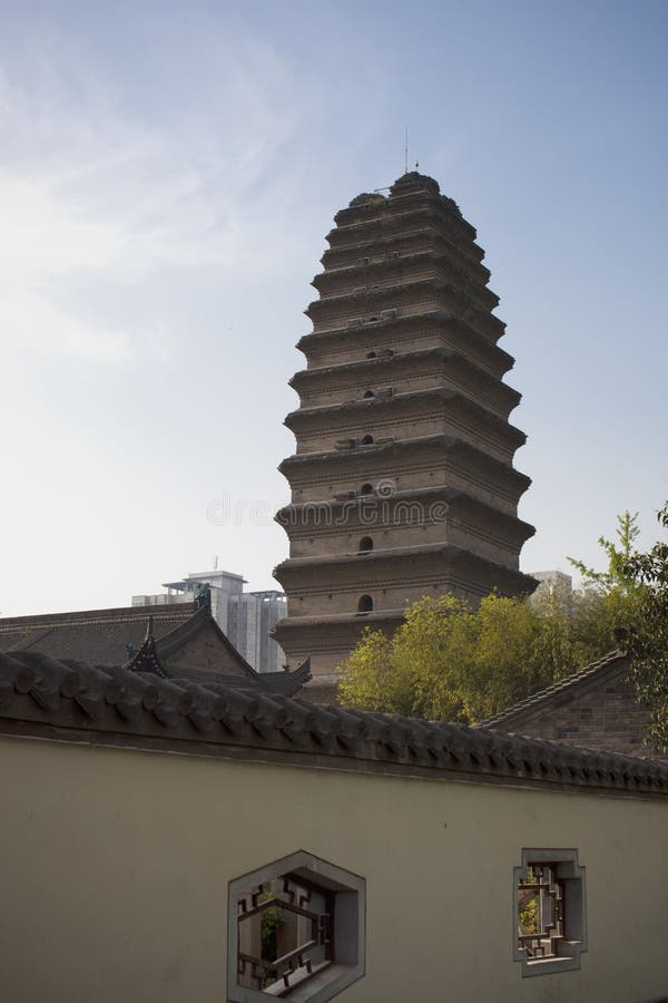Small Wild Goose Pagoda stock photo. Image of scenery - 27312908