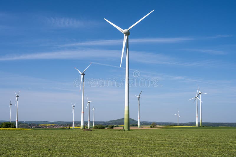 Small wind farm stock image. Image of meadow, industry - 320634095