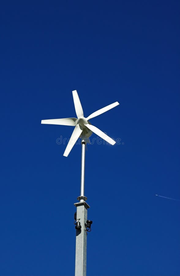 Vertical Silent Wind Turbine Stock Photo - Image of clean, climate ...