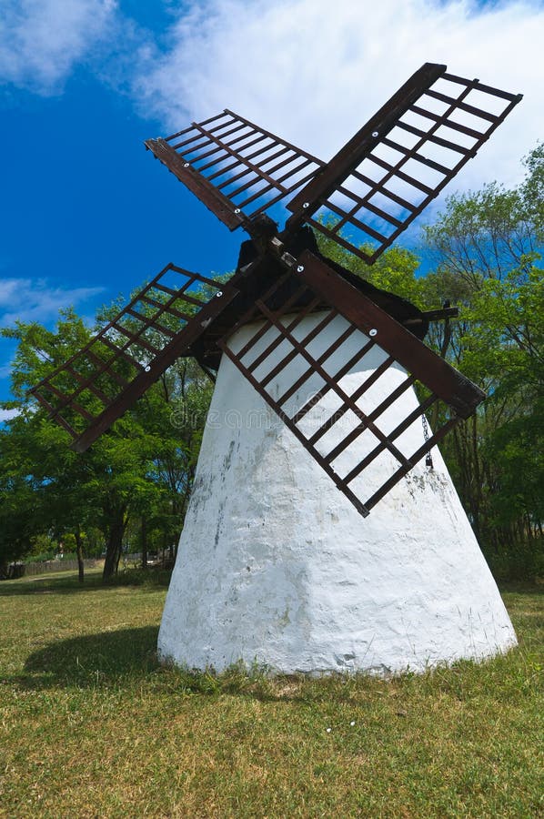 Small Windmill of Opusztaszer Stock Photo - Image of house, farm: 20652400