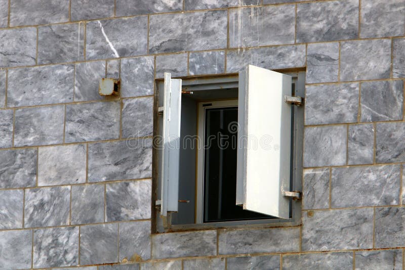 Small Window in a Big City in Israel Stock Image - Image of small ...