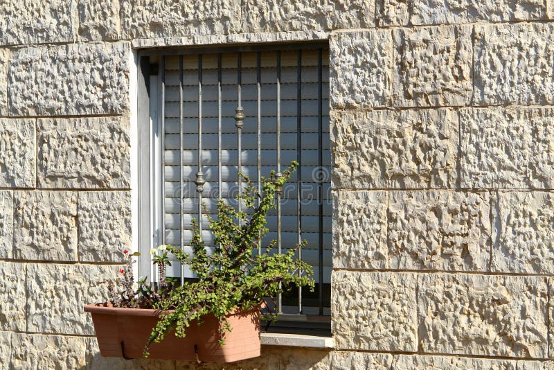Small Window in a Big City in Israel Stock Image - Image of tourism ...