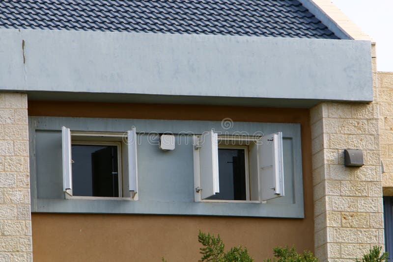 Small Window in a Big City in Israel Stock Photo - Image of ...
