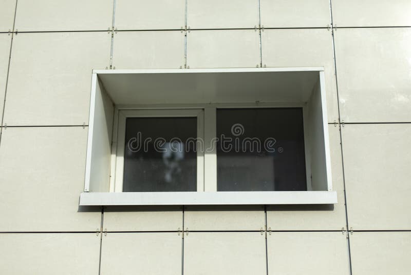 Small Window in the Building. Plastic Window in the House Stock Image ...
