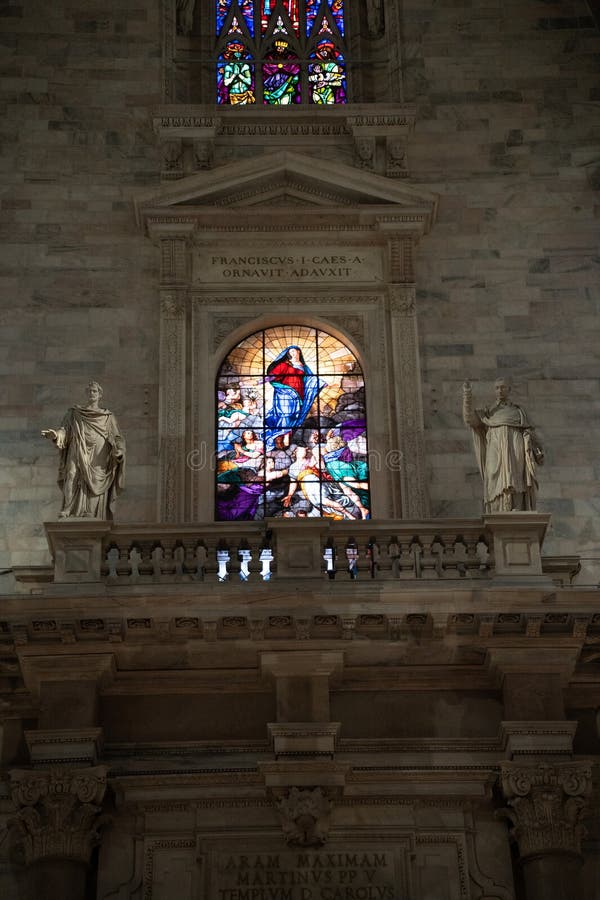 Small window in the Duomo stock photo. Image of blue - 309956652