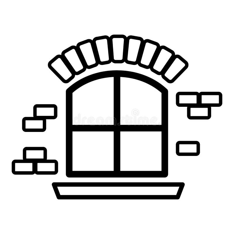 Small Window Frame Icon, Simple Black Style Stock Vector - Illustration ...