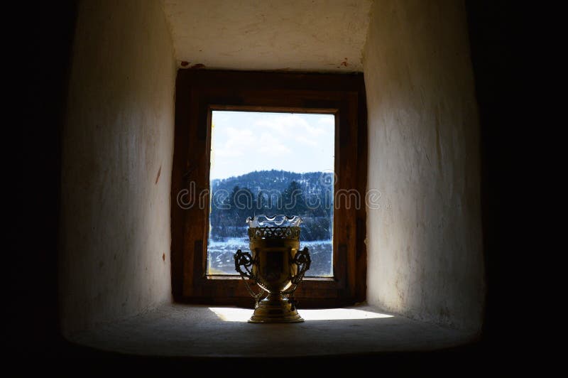 Small Window and a Lamp in the Church Stock Image - Image of color ...