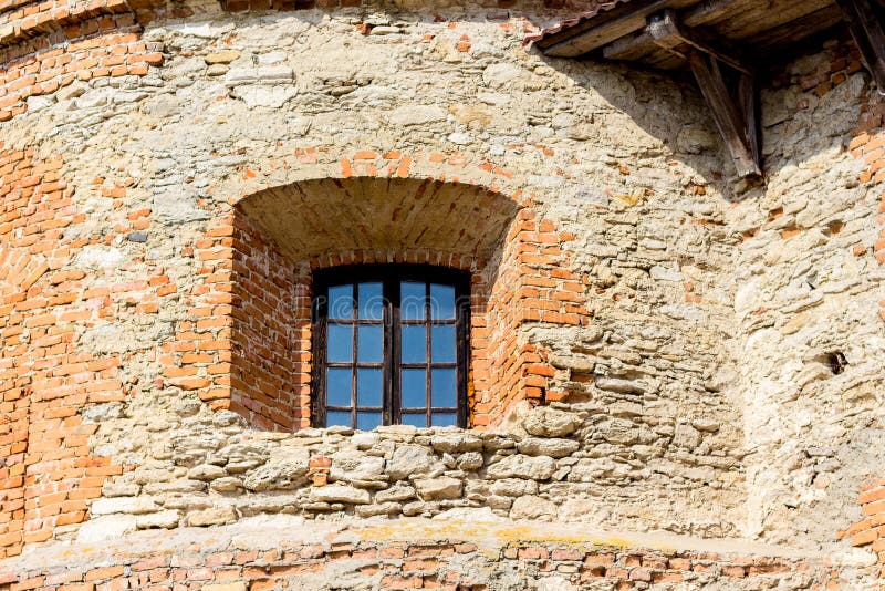 A Small Window in the Thick Wall of the Medieval Castle_ Stock Photo ...