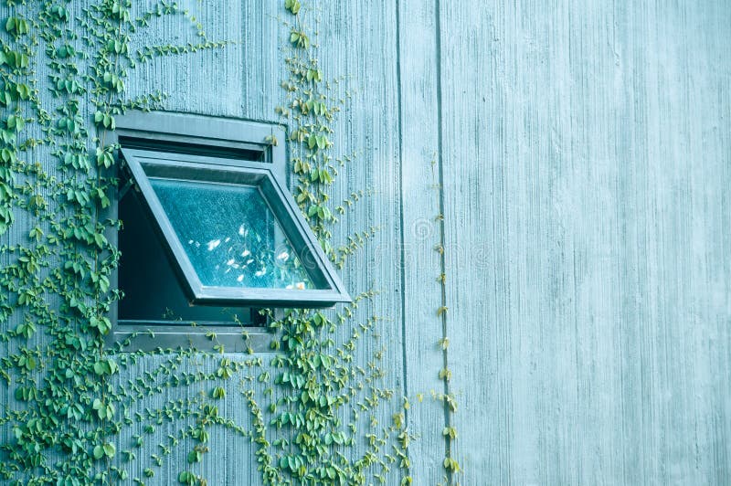 Small Window on Wall Building with Light Gradient Stock Photo - Image ...