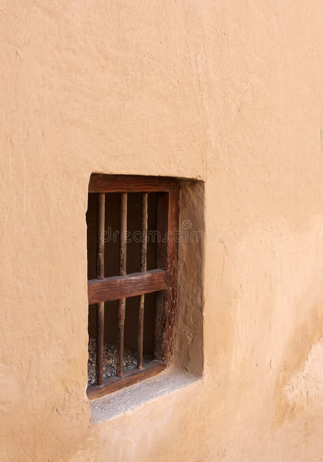 Small Window in the Wall Inside Riffa Fort Bahrain Stock Photo - Image ...