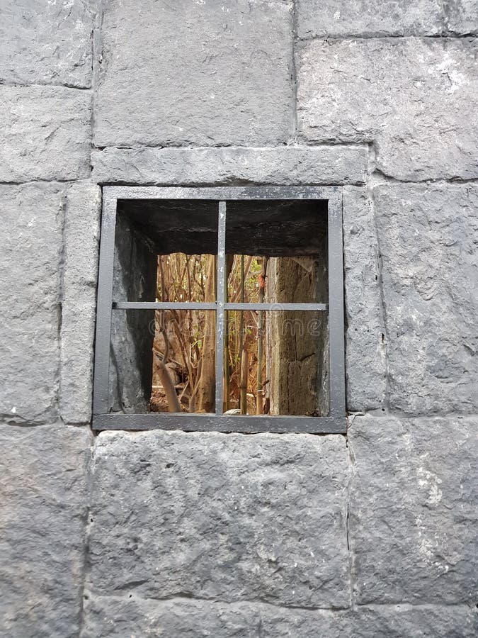 Small Window on the Wall of an Old House Stock Image - Image of ...