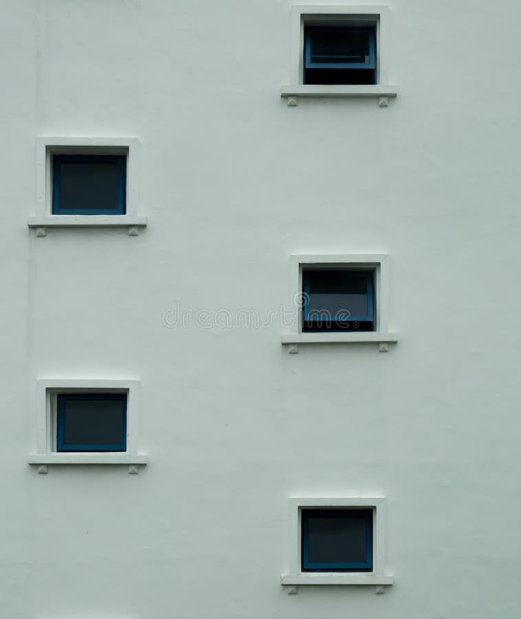 Small Window on the White Building Facade Stock Photo - Image of city ...