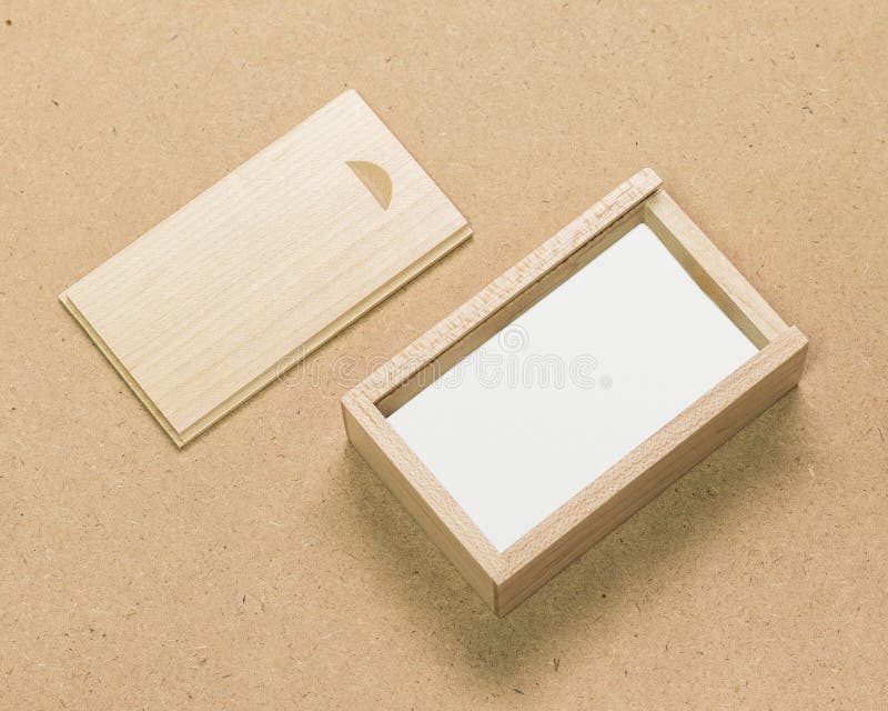 Small Wooden Box on Brown Texture Background. Template of Wood ...