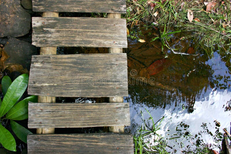Small wooden bridge stock image. Image of trekking, stream - 15258633