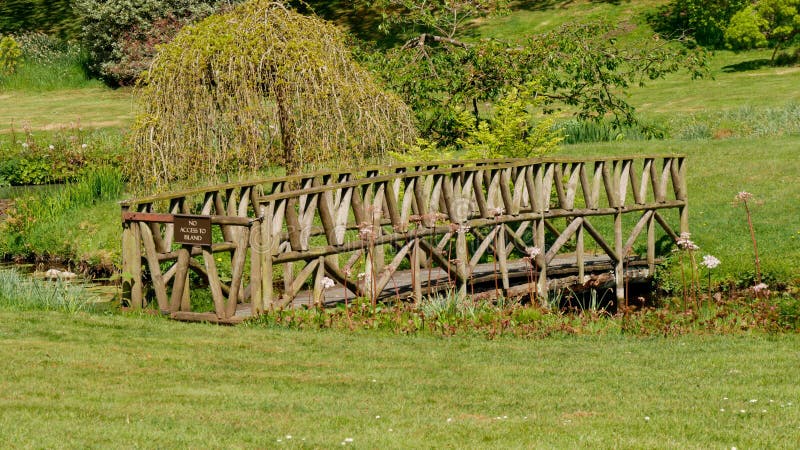 Small Wooden Bridge in Nature Captured on a Sunny Day Stock Photo ...