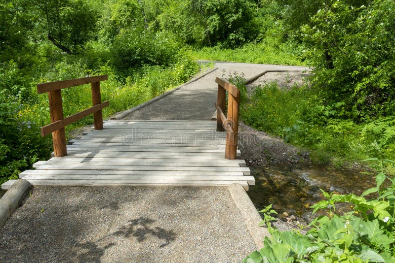 Small Bridge Over the Stream Stock Photo - Image of ferry, path: 181145726